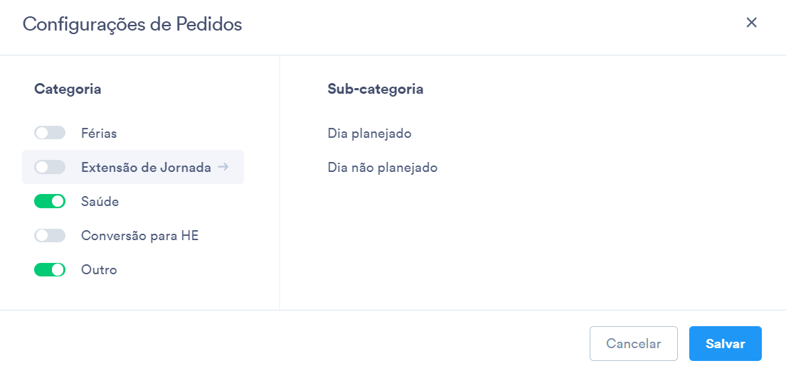 Como Configurar O Pedido De Extensão De Jornada Oitchau